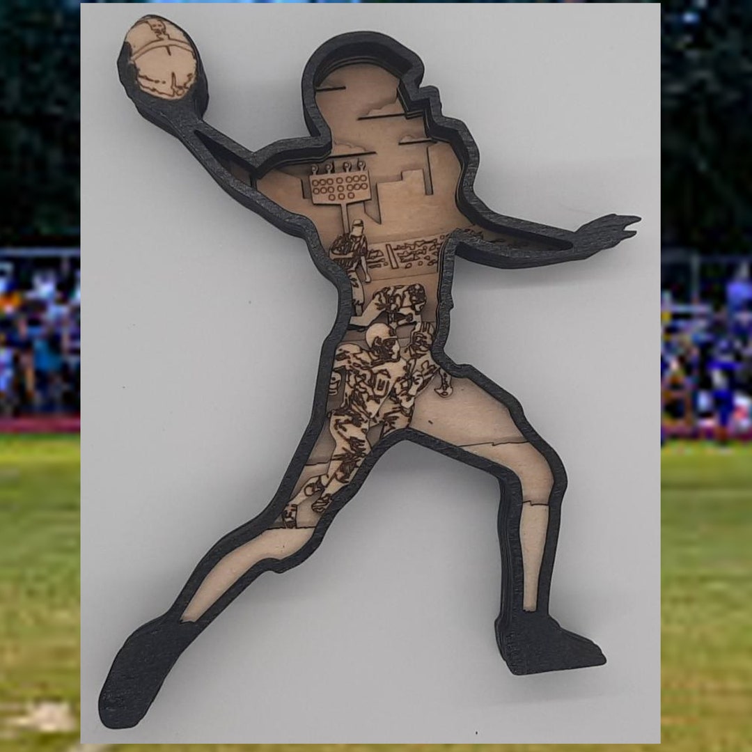 6-layer Wood Football Player Sign - Etsy