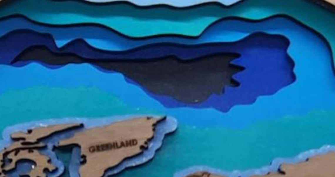 6-layer 3D World Map W/stand - Etsy