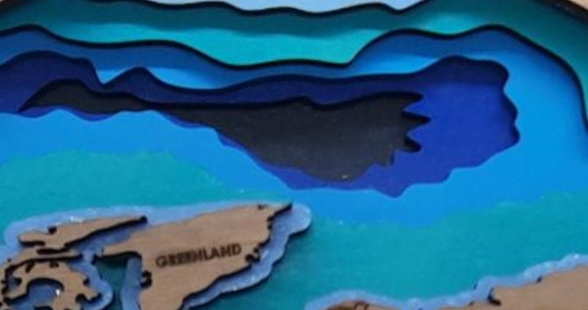 6-layer 3D World Map W/stand - Etsy