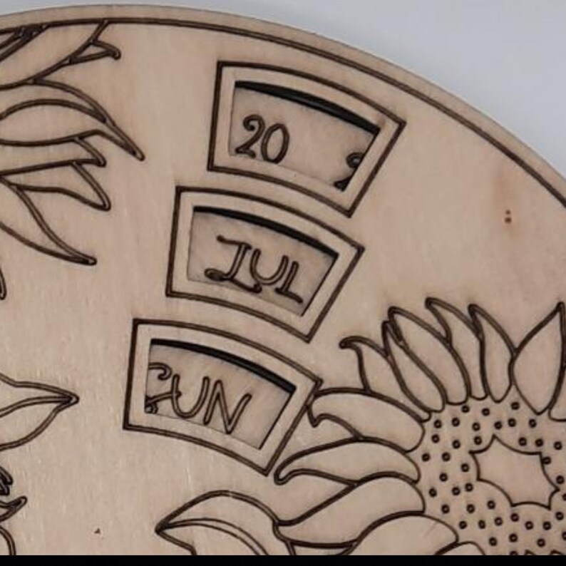 Sunflower Rotating Calendar - Etsy