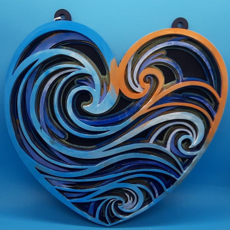 Mandala Painted Heart - Etsy