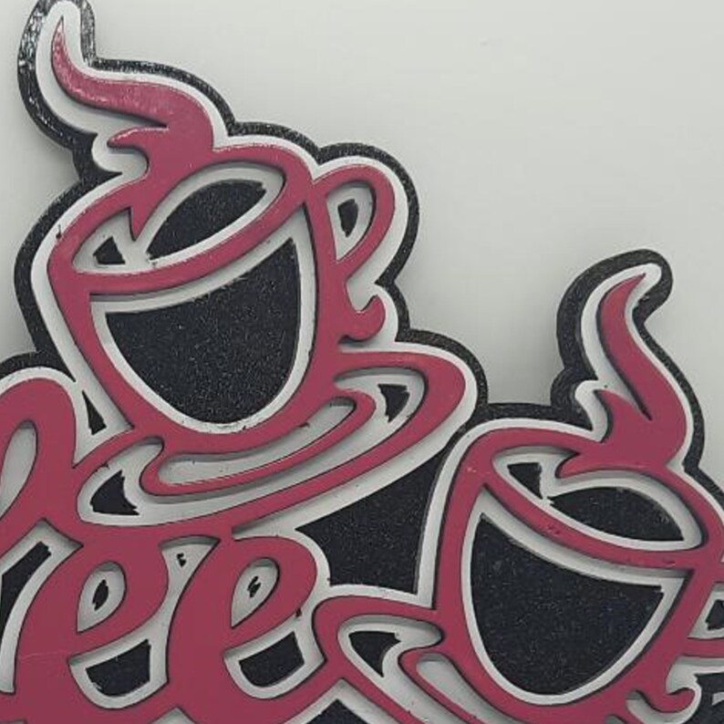 3-layer Hand Painted Coffee Break Sign - Etsy