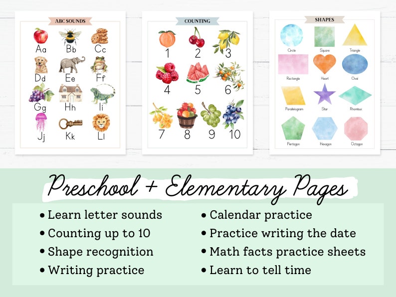 Homeschool Morning Menu, Printable Calendar Time Activities ...