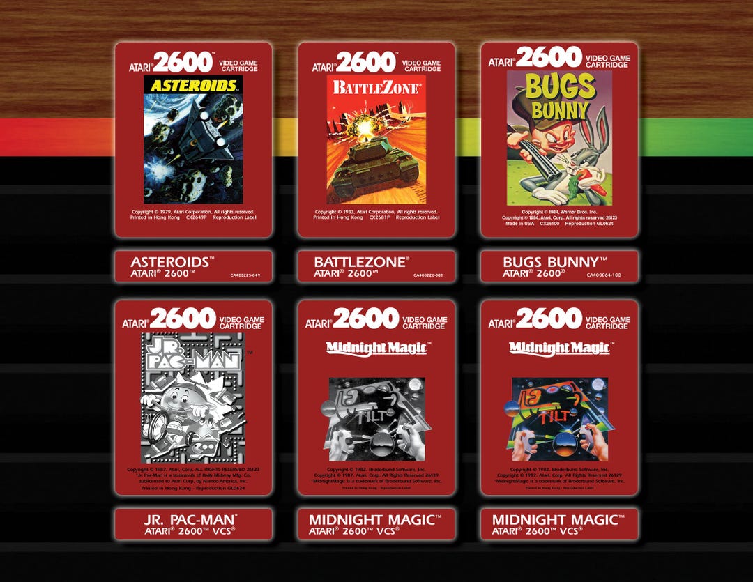 Reproduction Game Cartridge Labels for Atari 2600 – Red Labels - Etsy
