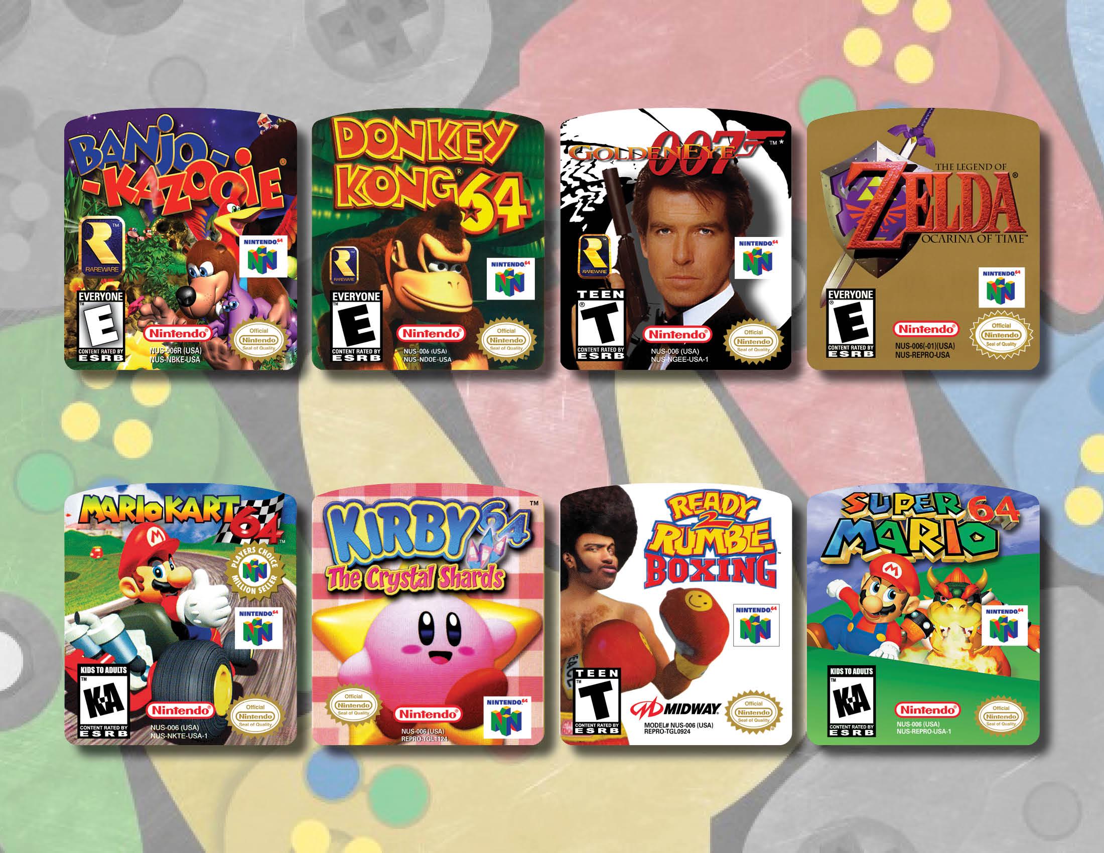 Nintendo 64 (N64) Replacement Game Cartridge Labels - Etsy