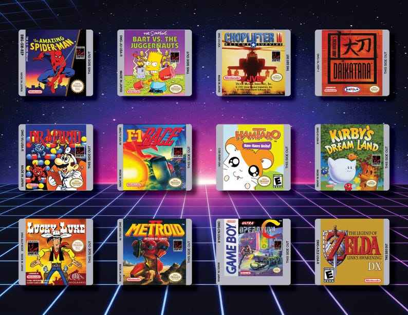 Replacement Game Cartridge Labels for Nintendo Gameboy/gameboy Color - Etsy