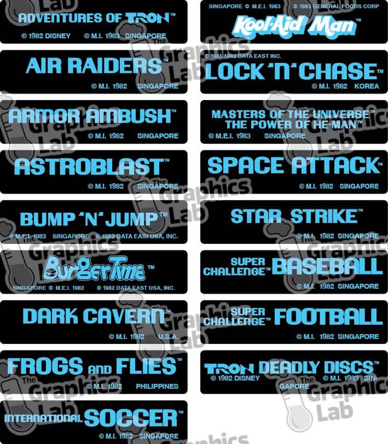 M-network Replacement Game Cartridge Labels – Atari 2600 - Etsy