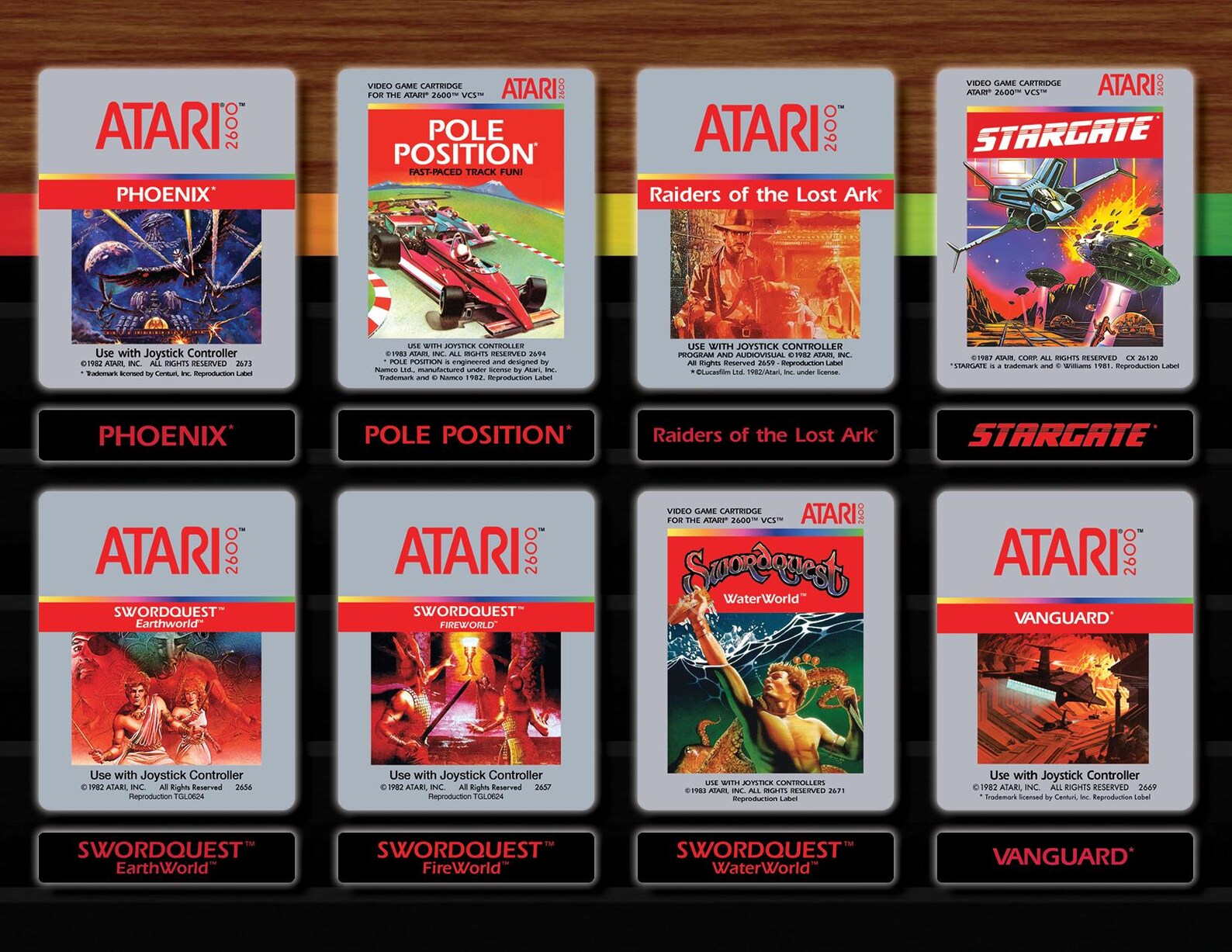 Reproduction Game Cartridge Labels for Atari 2600 (silver Labels) - Etsy
