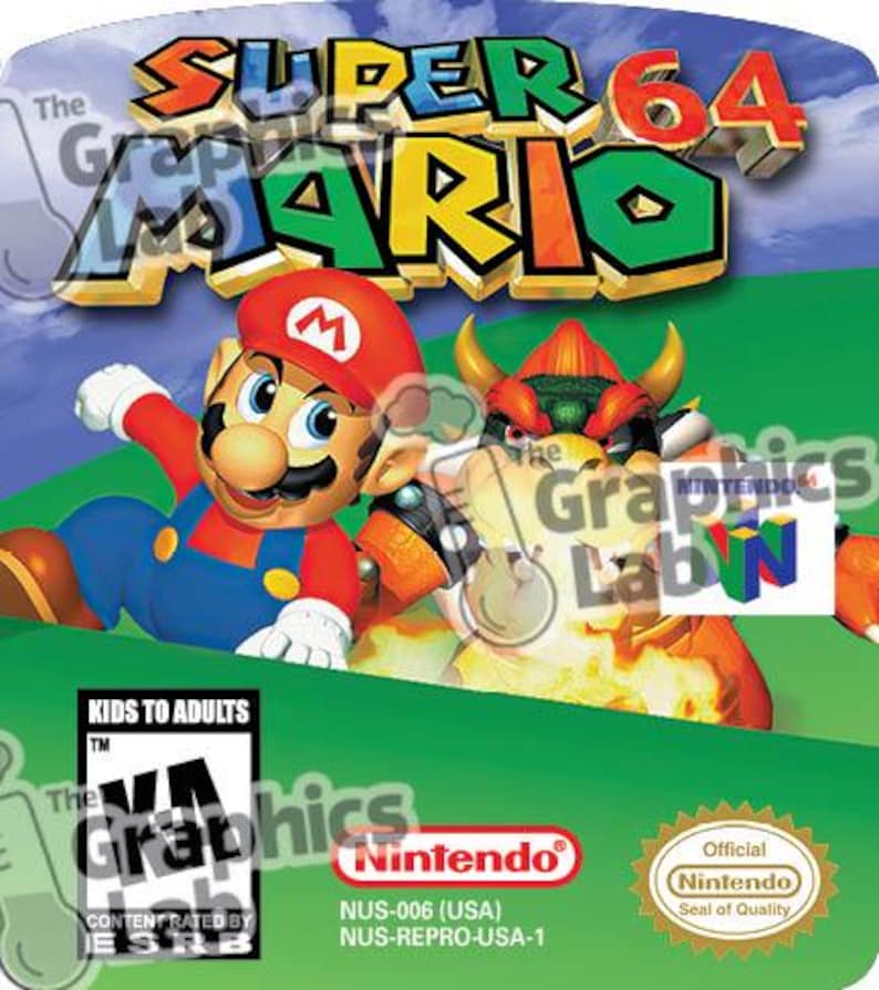 Nintendo 64 (N64) Replacement Game Cartridge Labels - Etsy