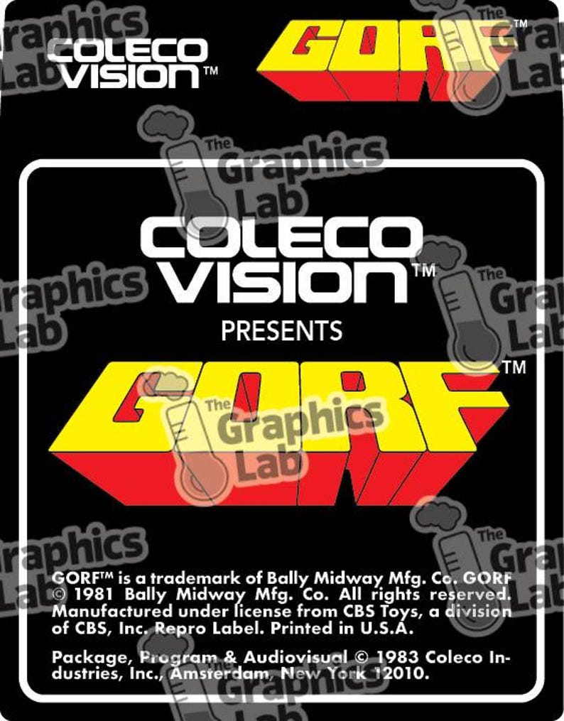 Colecovision - Replacement Game Cartridge Labels - Etsy