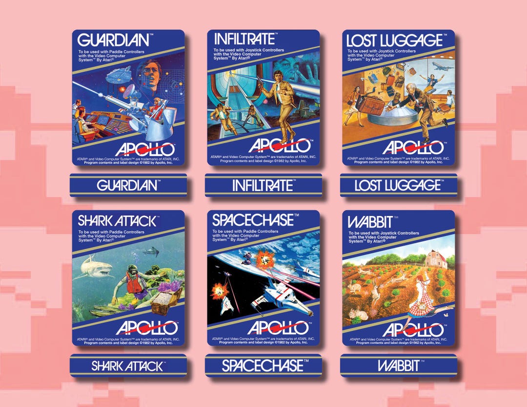 Apollo Replacement Game Cartridge Labels for Atari 2600 - Etsy