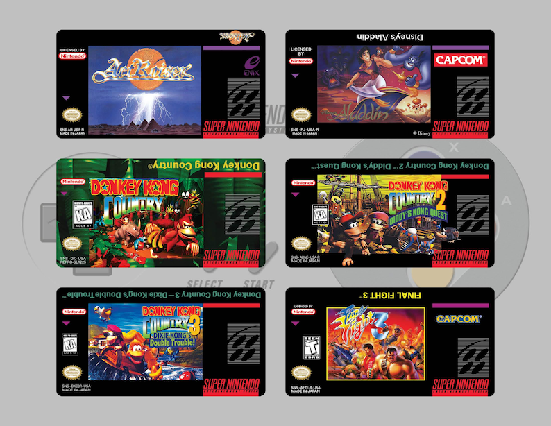 Super Nintendo (SNES) Reproduction Labels – Custom Labels Available - Etsy