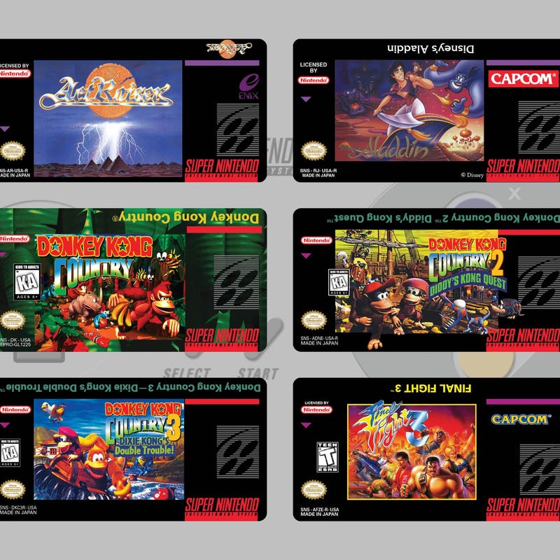 Custom Snes Game Labels - Etsy
