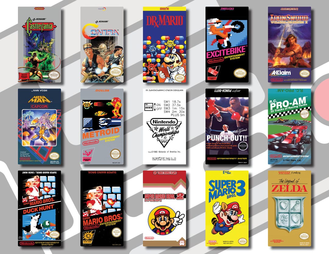 Nintendo (NES) Reproduction Labels - Custom Labels Available - Etsy