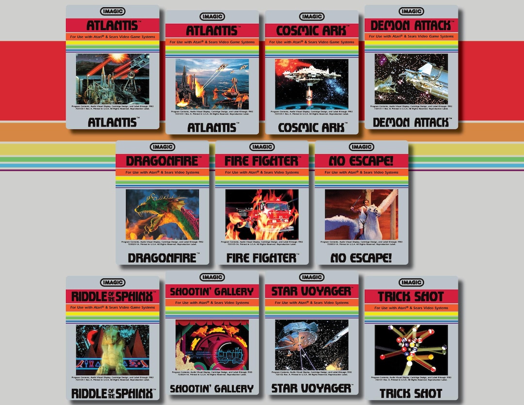 Imagic - Replacement Game Cartridge Labels for Atari 2600 - Etsy