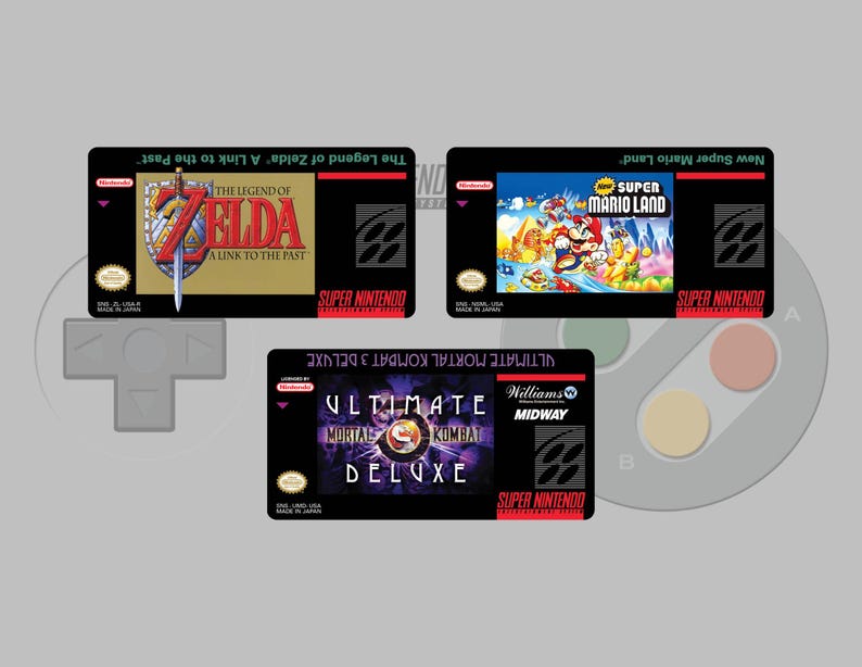 Super Nintendo (SNES) Reproduction Labels – Custom Labels Available - Etsy