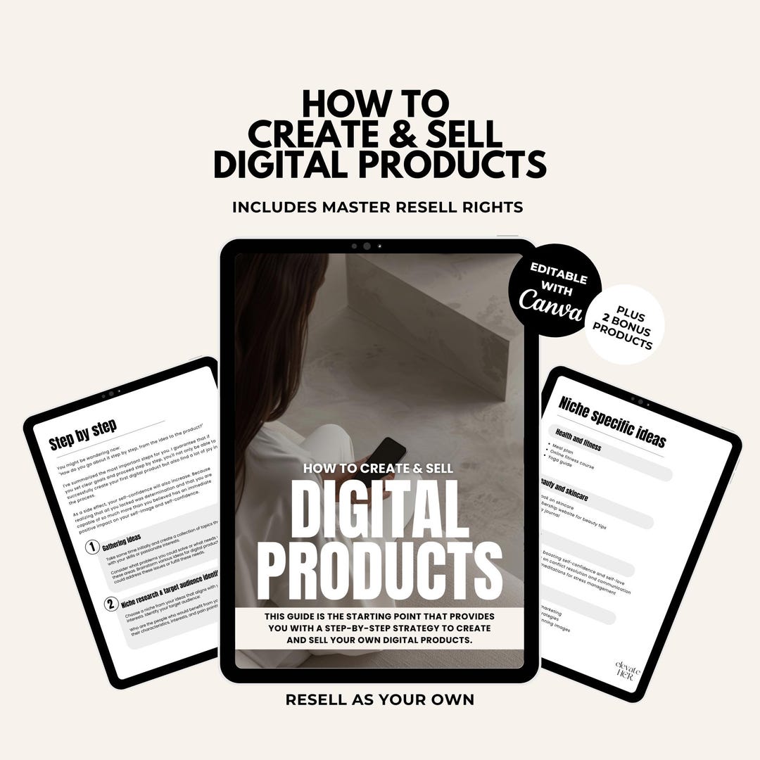 How to Create and Sell Digital Products Guide for Beginners With MRR and PLR, DFY Digital ...