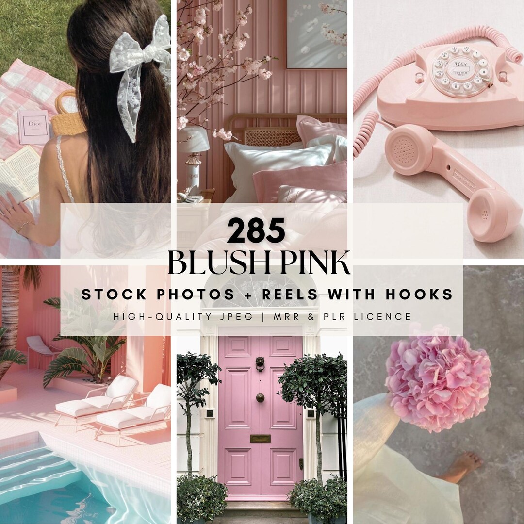 Blush Aesthetic Stock Images & Reels, Master Resell Rights, Instagram ...