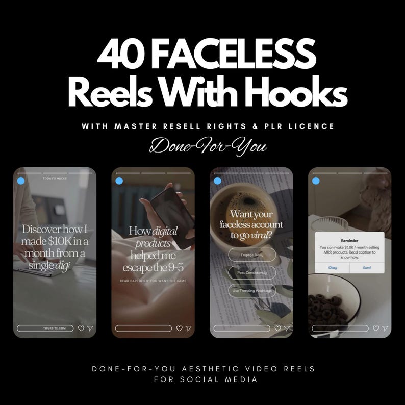 Faceless Instagram Reels Canva Templates — Viral Reels Bundle ...