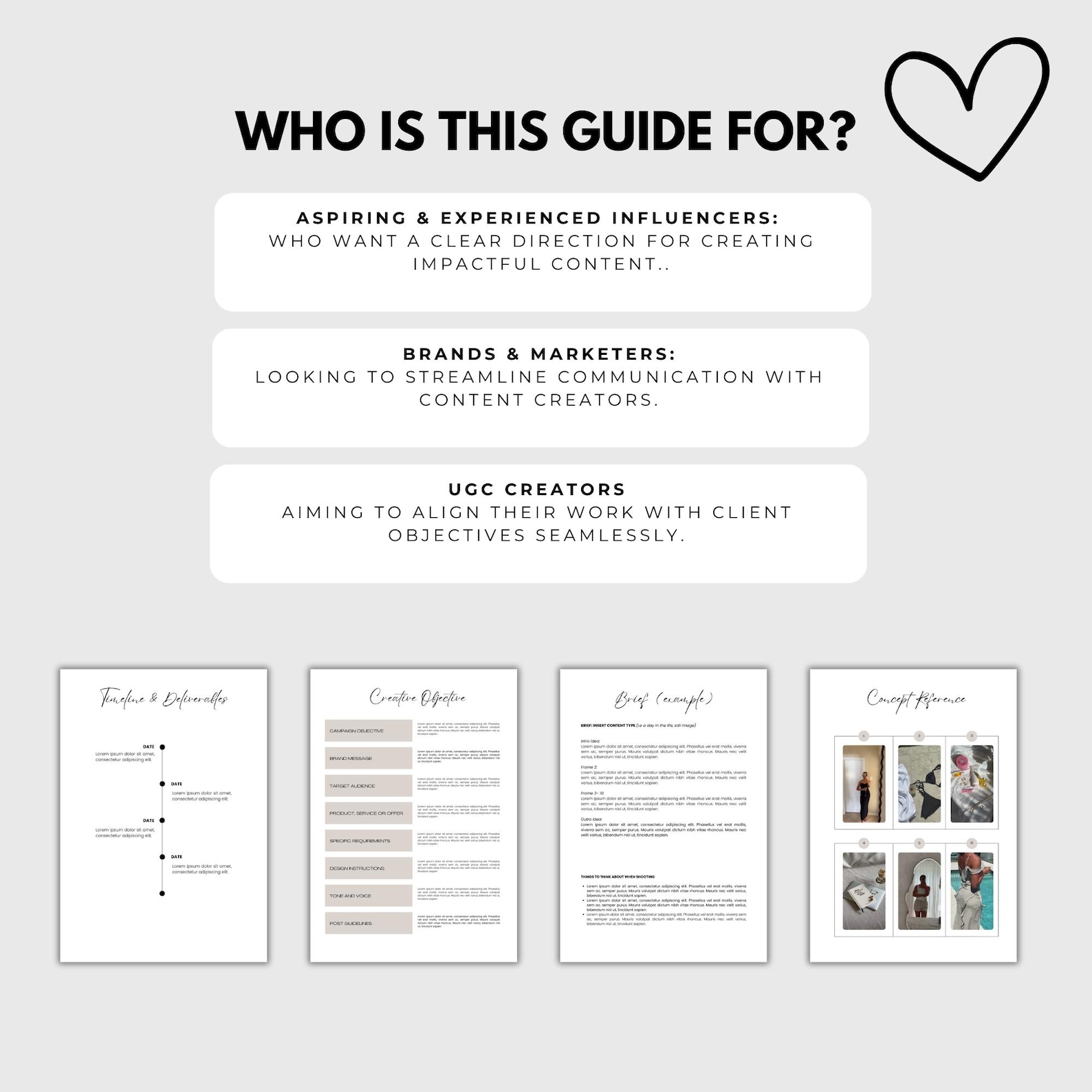 Influencer Brief Template UGC Content Brief Editable Influencer ...