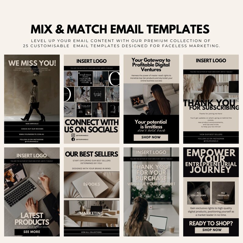 25 Email Marketing Templates: Canva Email Design (digital Download) - Etsy