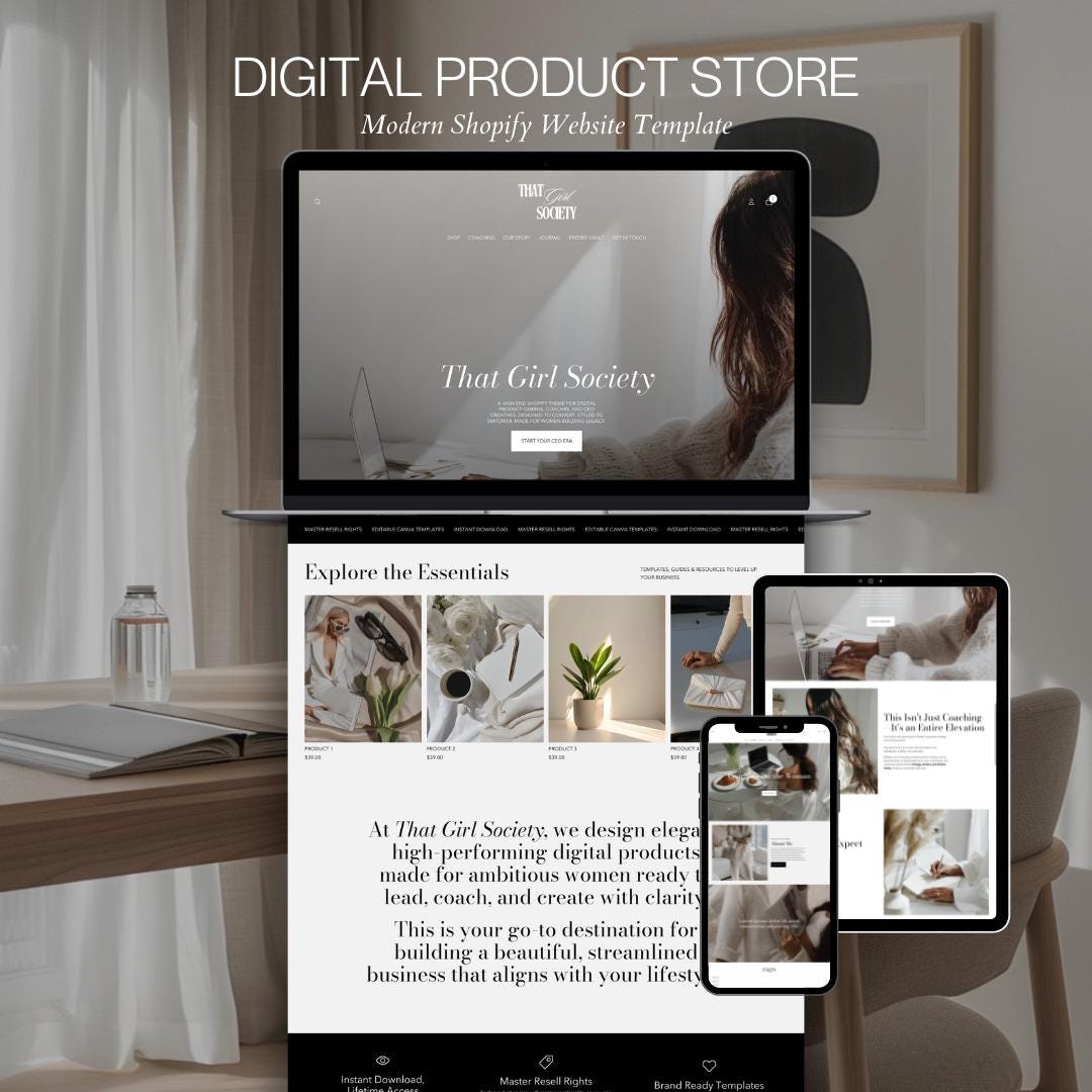 Luxury Shopify Theme for Digital Products and Coaches | Shopify Website ...