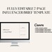 Influencer Brief Template, UGC Content Brief, Editable Influencer ...
