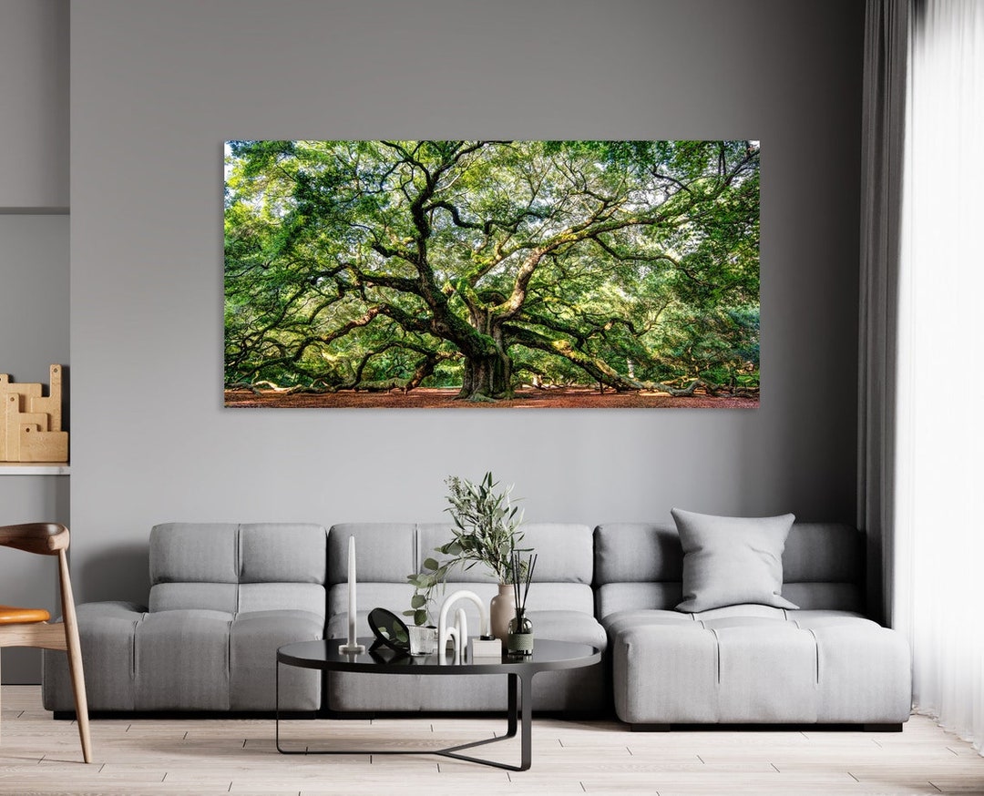 Oak Tree Art Angel Oak Tree Canvas Print Huge Canvas Wall Art Oak Tree ...