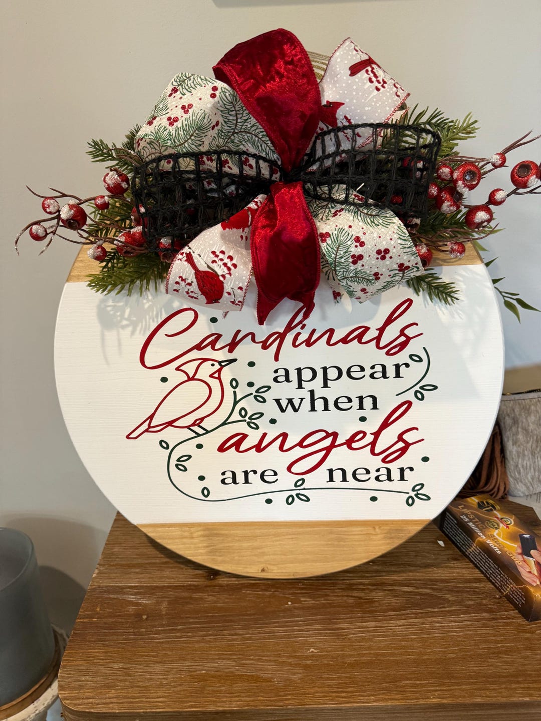 Cardinal Appear When Angels Are Near Wooden Round Sign - Etsy