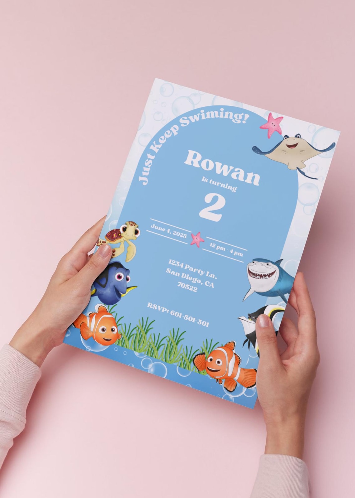 Nemo Birthday Invitation - Etsy