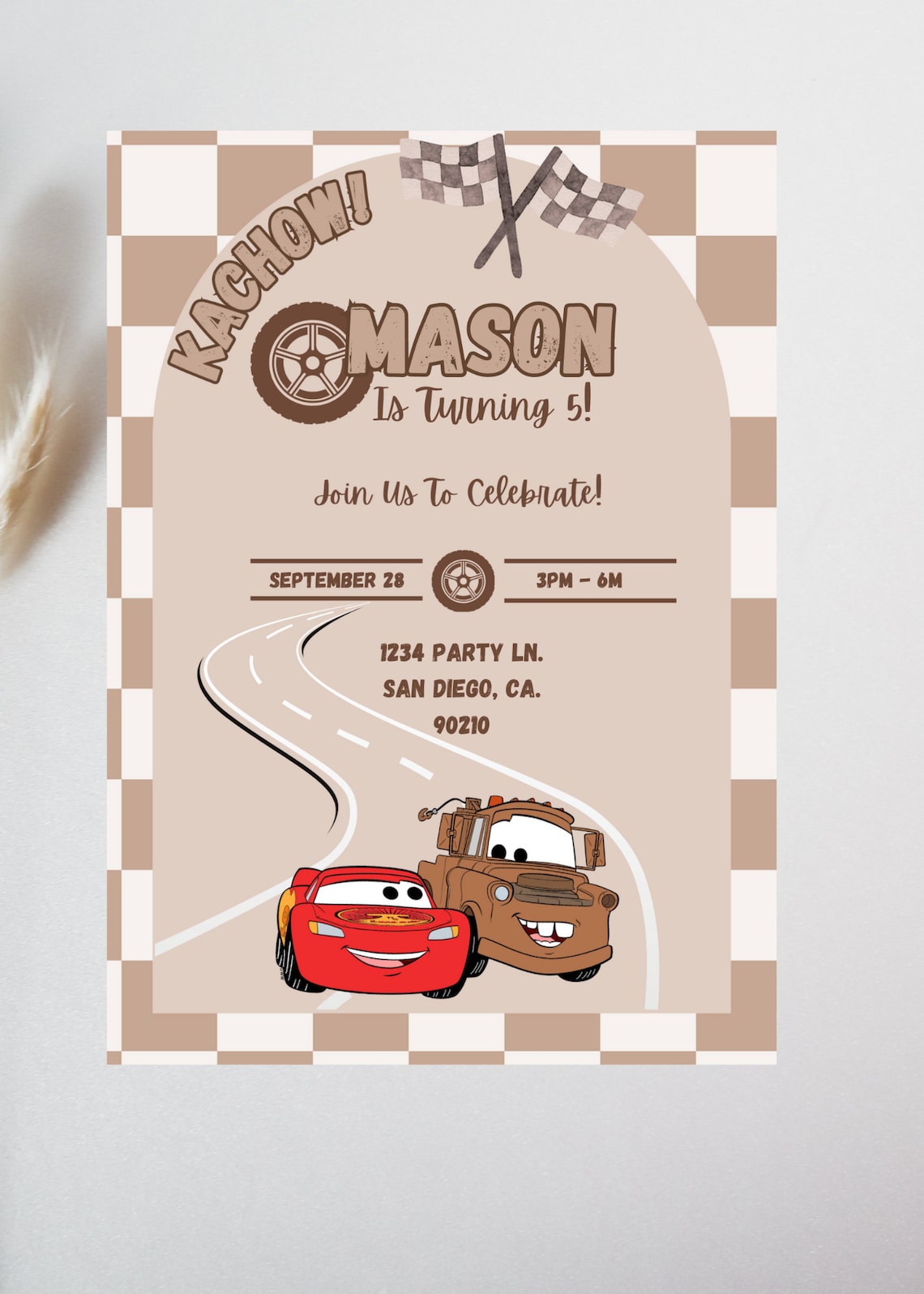 Cars Birthday Invitation - Etsy