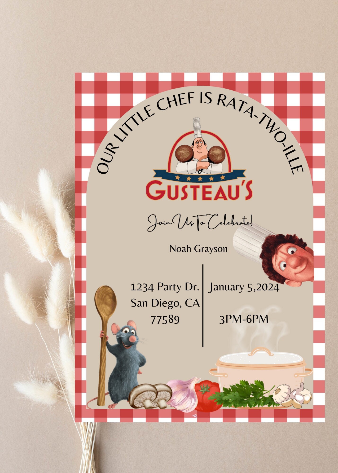 Ratatouille Birthday Invitation - Etsy