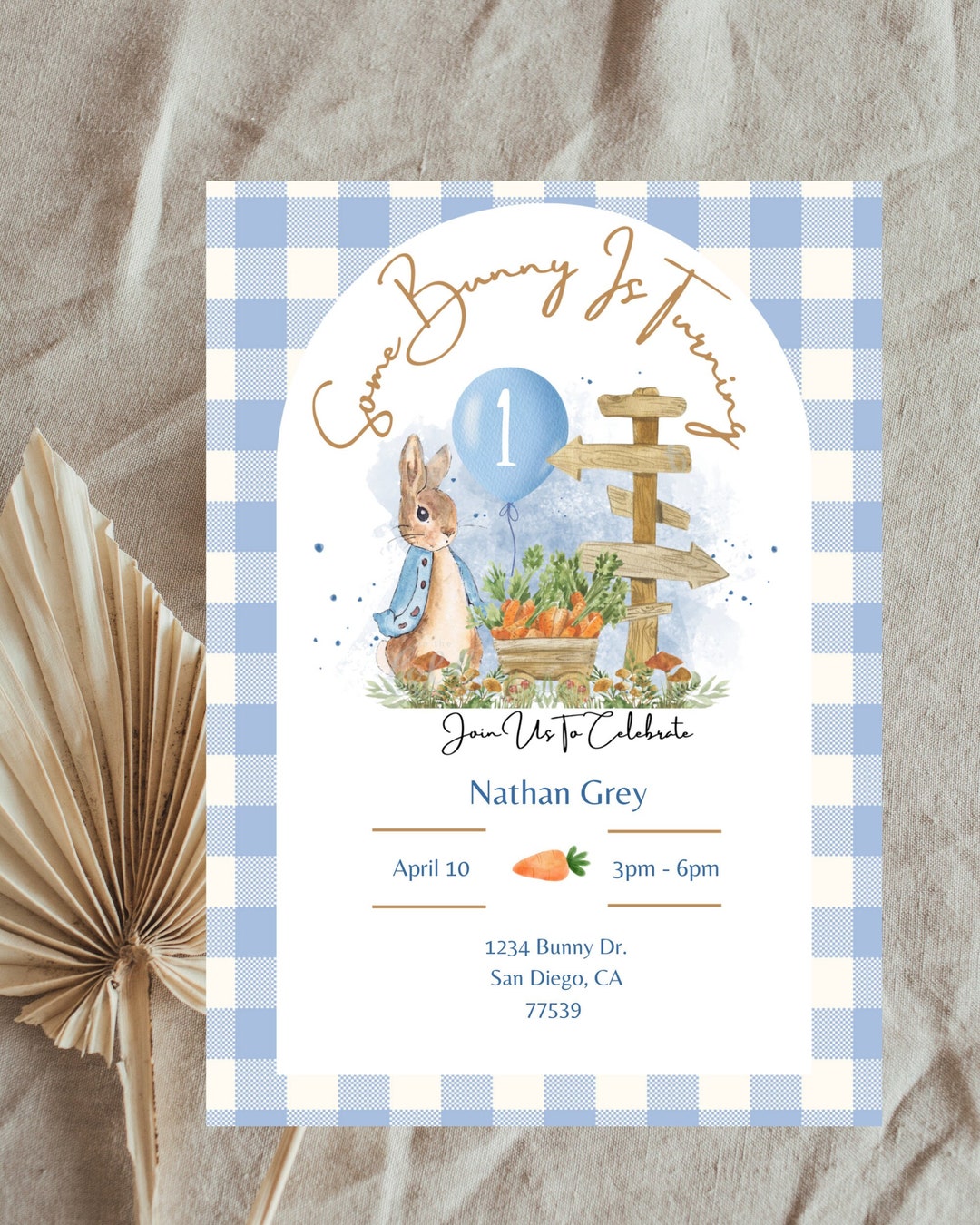 Peter Rabbit Birthday Invitation - Etsy