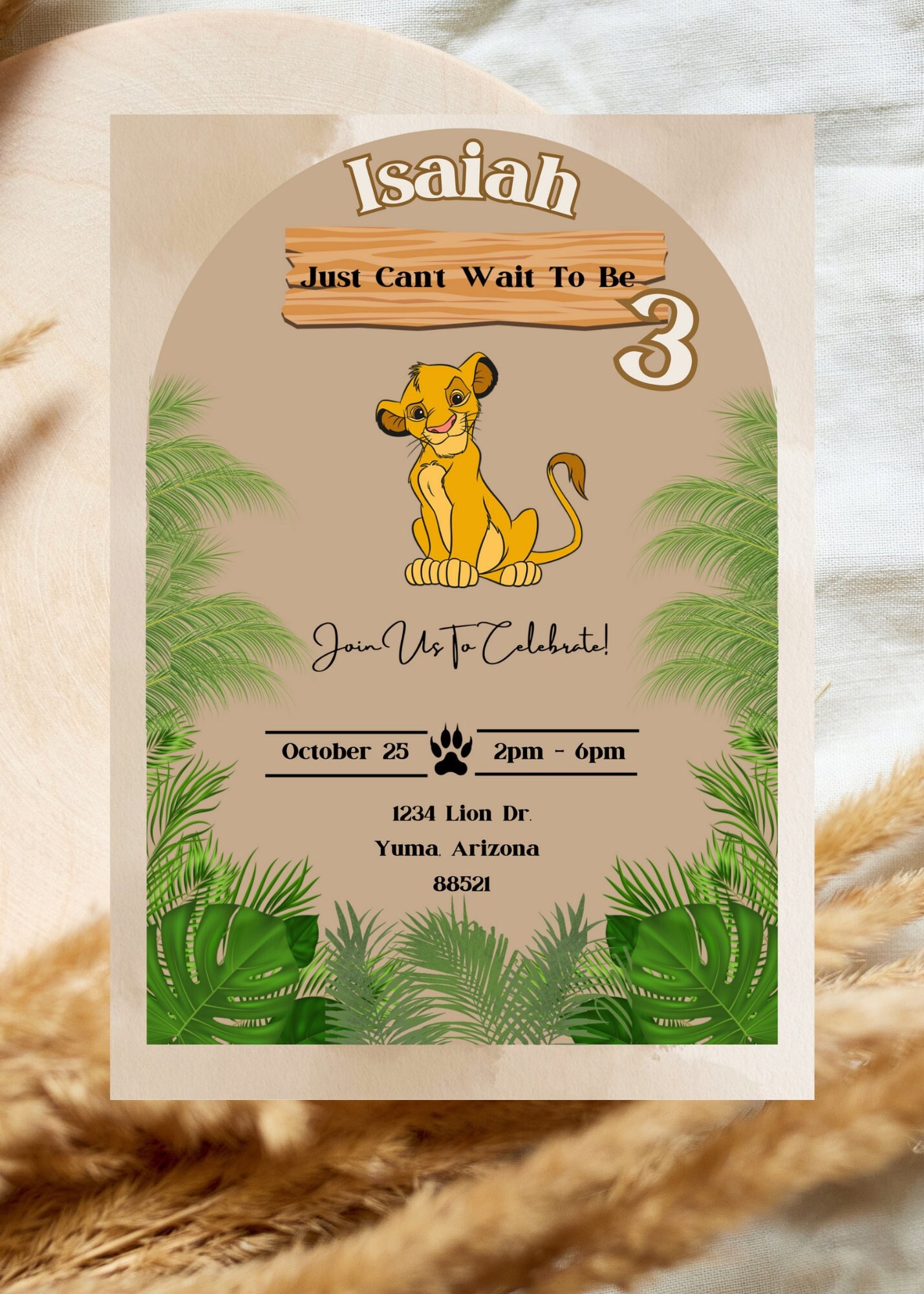 Lion King Birthday Invitation - Etsy