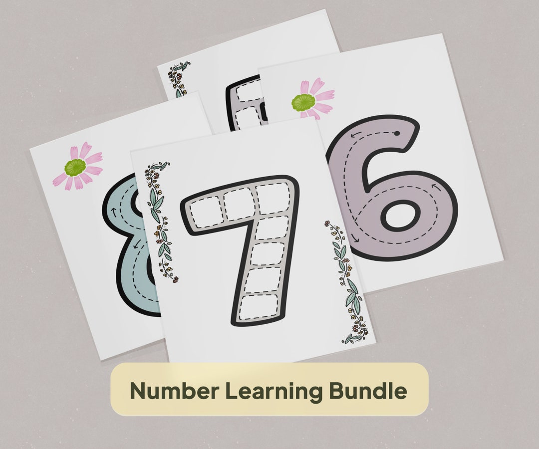 Homeschool Learning Number Bundle 1-10 Tracing Number and PLAYDOUGH ...