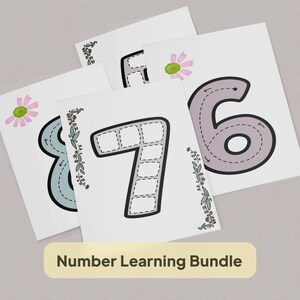 Printable Number Tracing Pdf Card 0-9 Trace Numbers Interactive ...