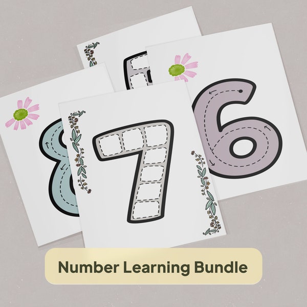 Printable Number Tracing Pdf Card 0-9 Trace Numbers Interactive ...