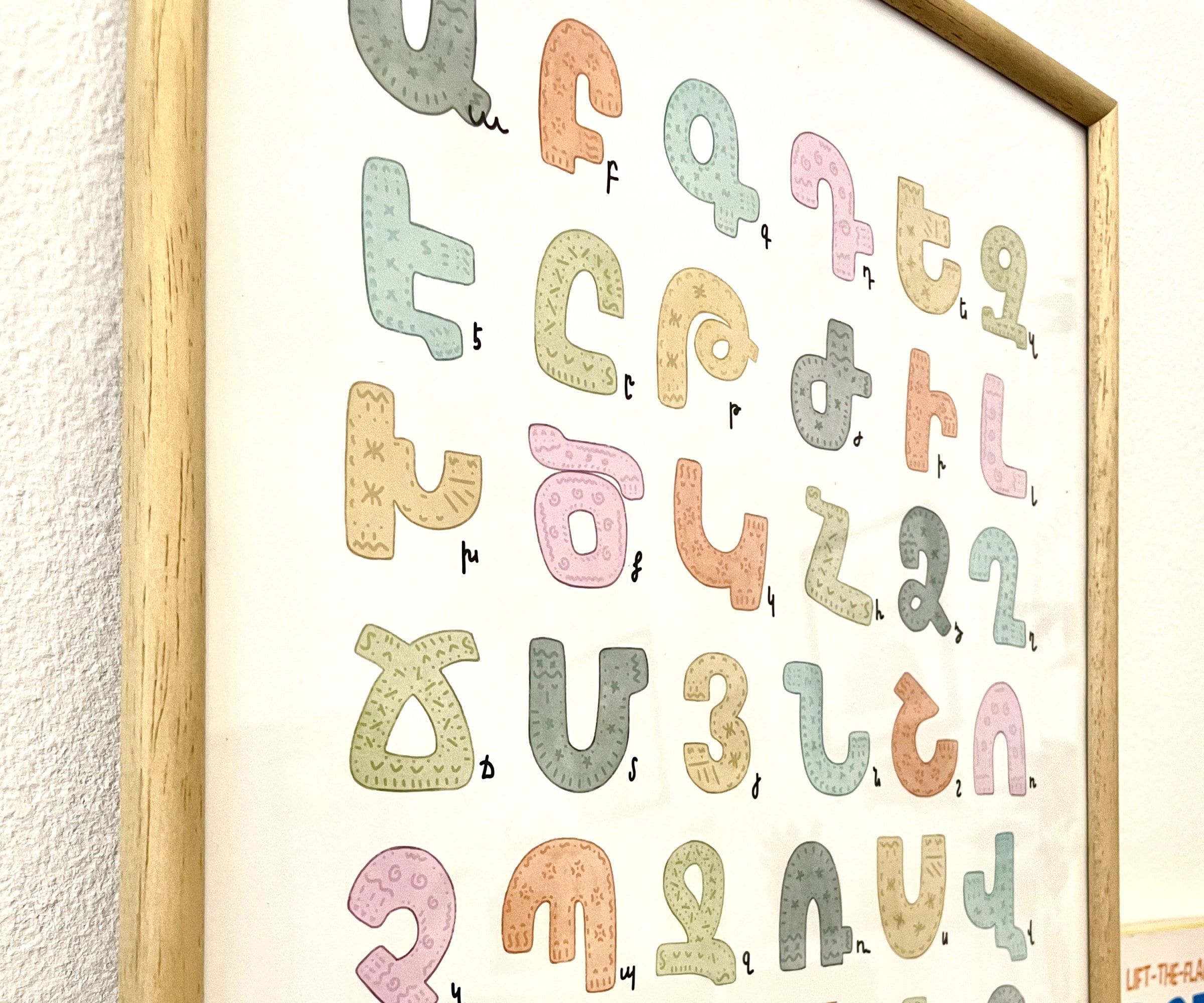Armenian Alphabet Poster for Kid Digital Download Learn Armenian Letter ...