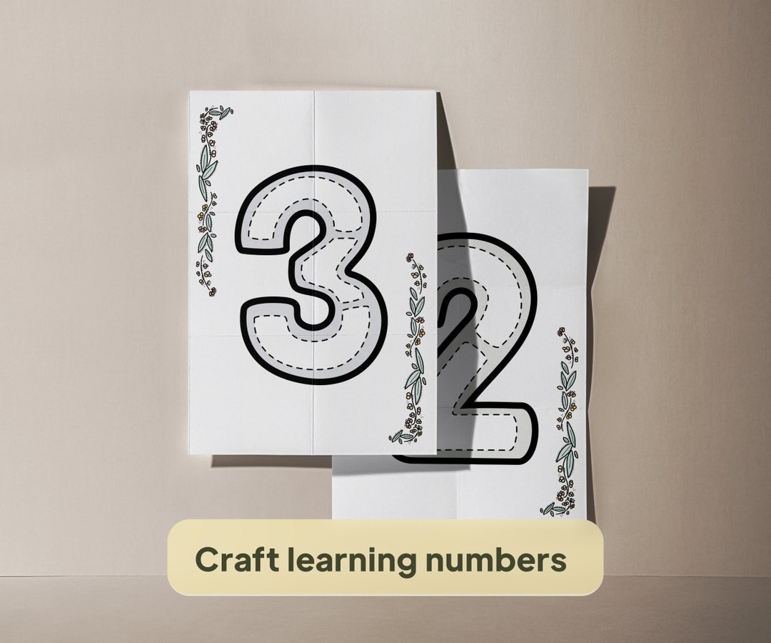 Craftlearning Numbers Activity With Pompom 1-10 Numbers for Toddler ...