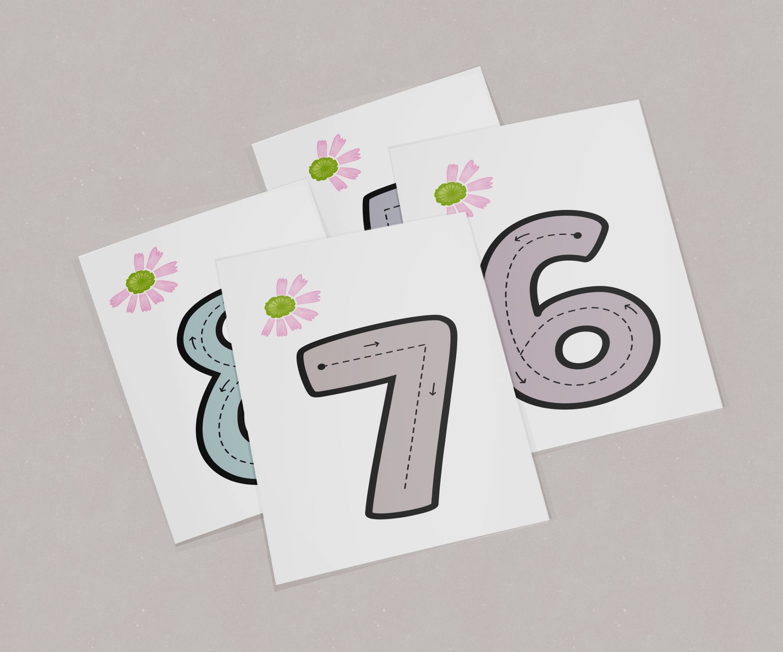 Printable Number Tracing Pdf Card 0-9 Trace Numbers Interactive ...