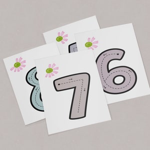 Printable Number Tracing Pdf Card 0-9 Trace Numbers Interactive ...