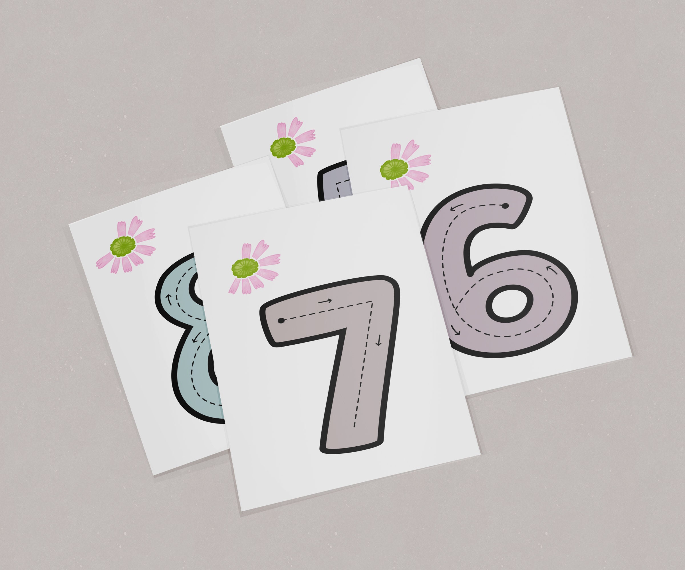 Printable Number Tracing Pdf Card 0-9 Trace Numbers Interactive ...