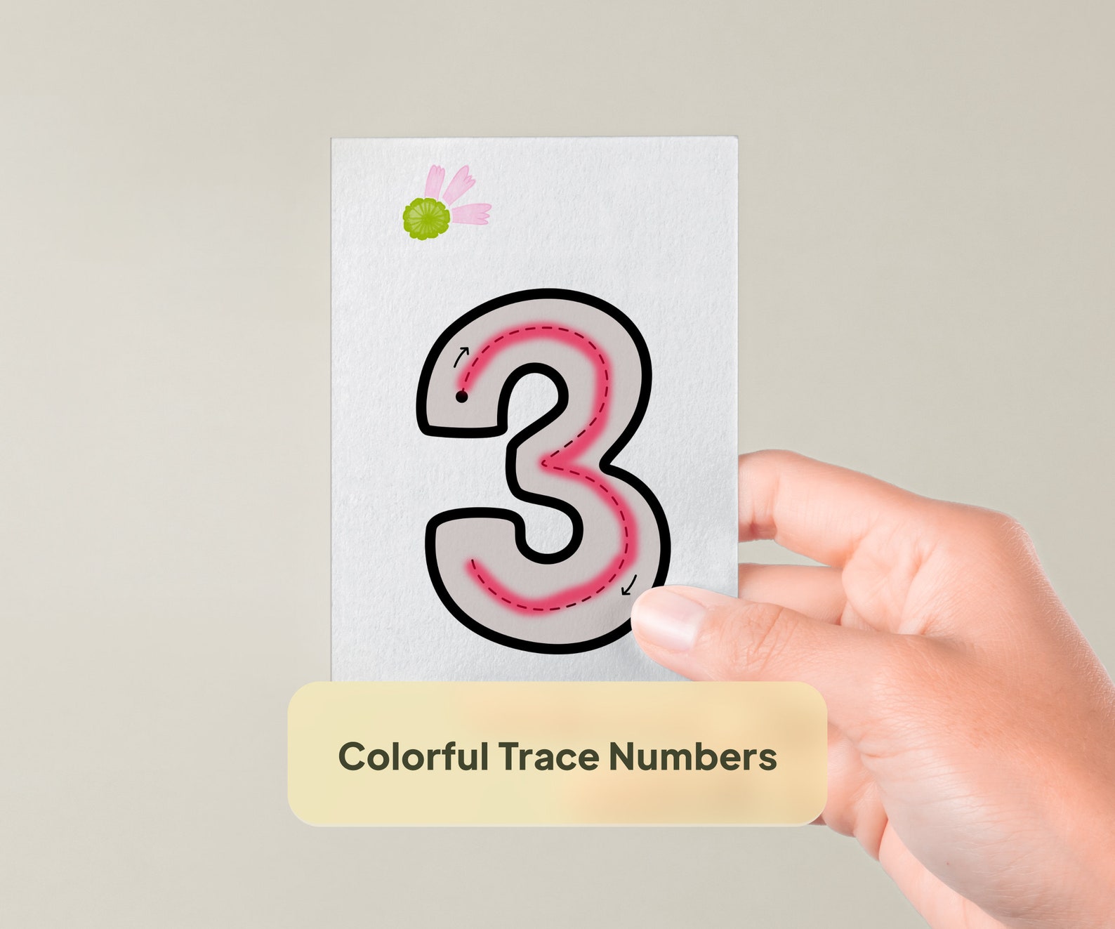 Printable Number Tracing Pdf Card 0-9 Trace Numbers Interactive ...