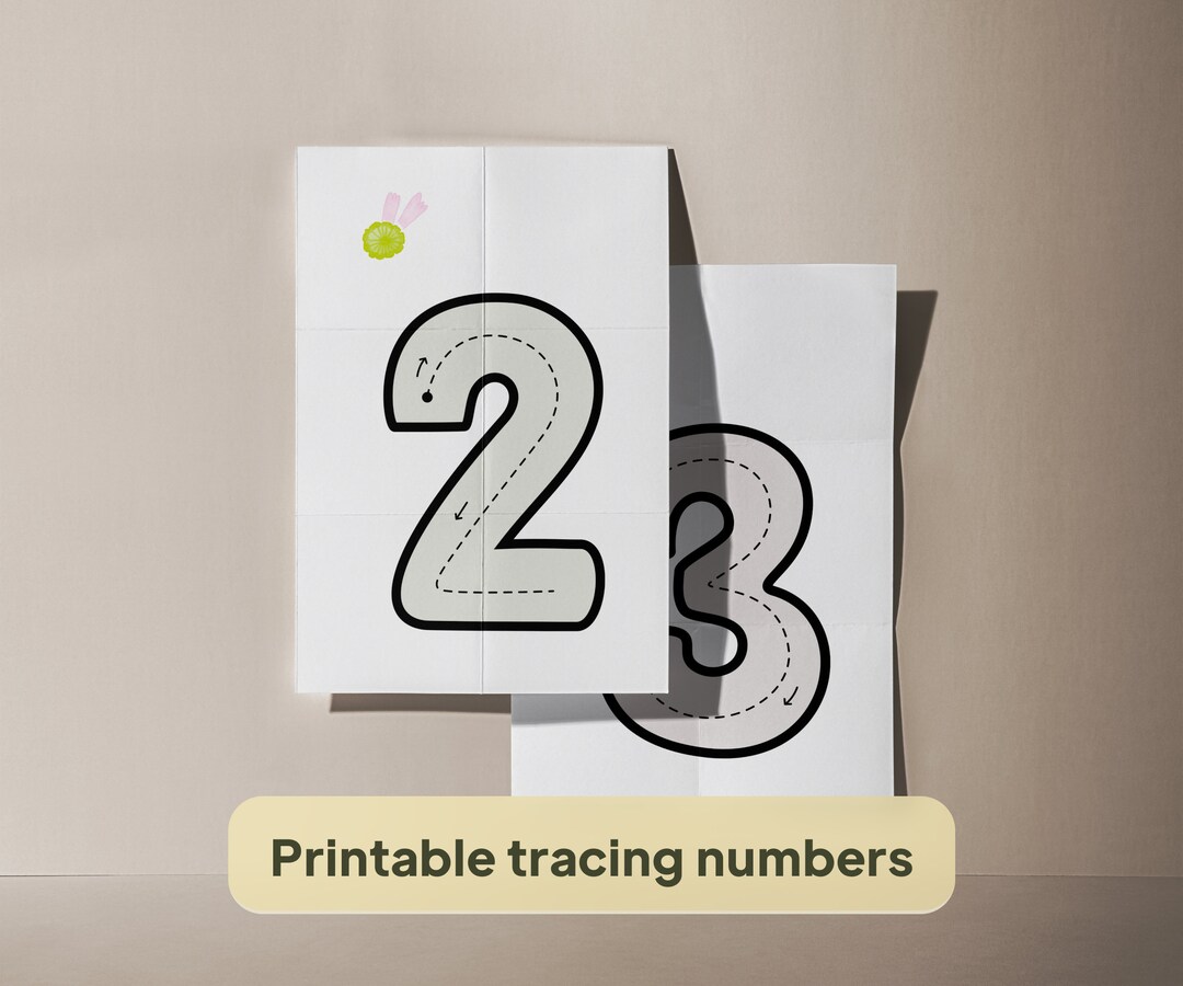 Printable Number Tracing Pdf Card 0-9 Trace Numbers Interactive ...