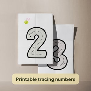 Printable Number Tracing Pdf Card 0-9 Trace Numbers Interactive ...