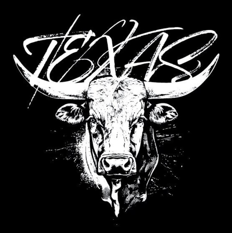 Texas Bull Logo DTG Printing Instant Download T-shirt Sublimation ...