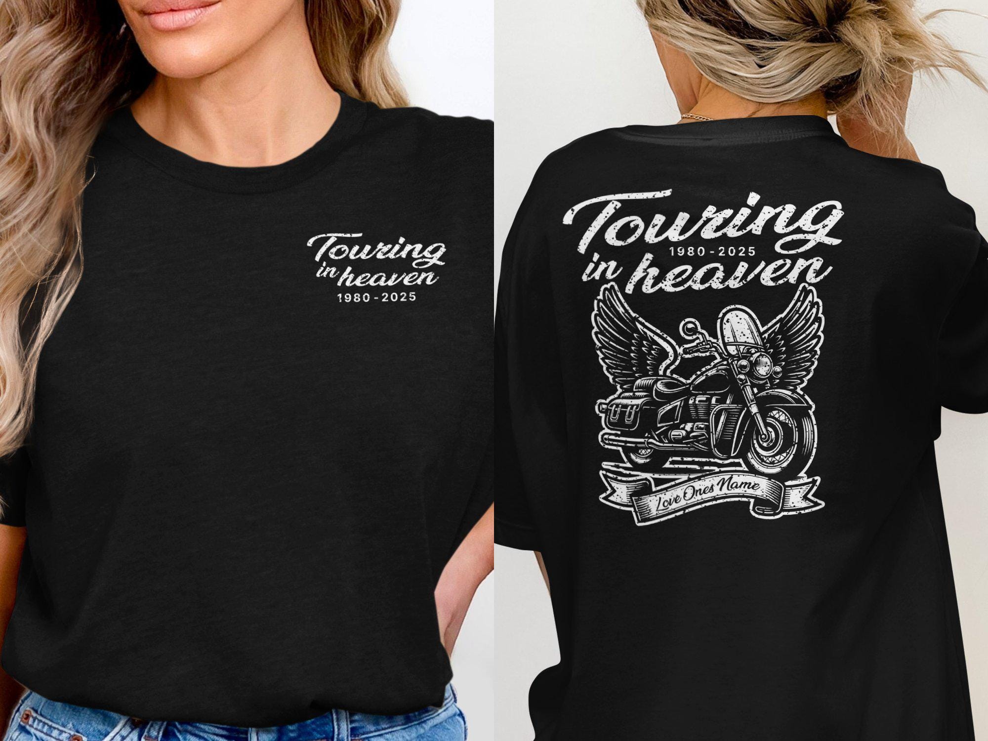 Personalized Memorial Motorcycle Shirt | in Loving Memory RIP Shirt ...