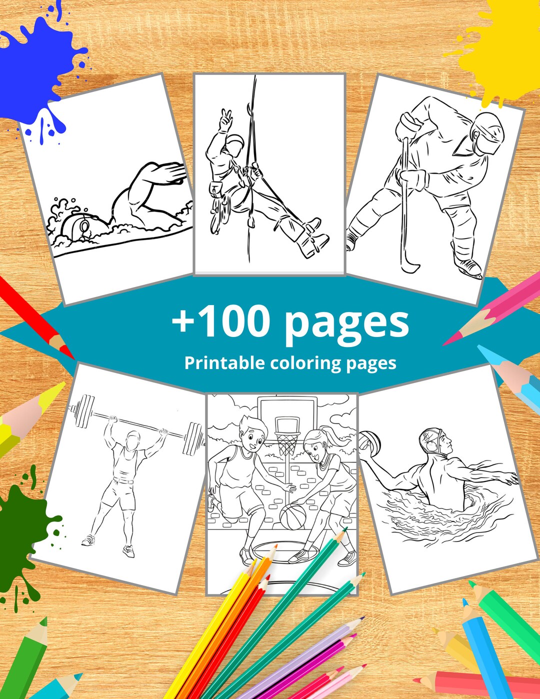 Coloring Pages Olympic Games Paris 2024 Instant Download - Etsy Australia