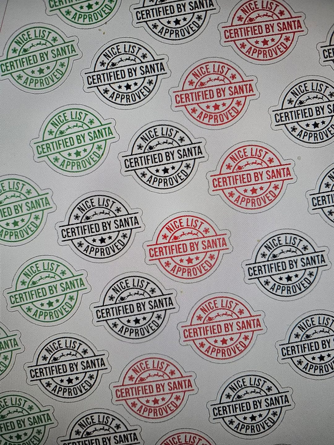CHRISTMAS Santa's Good List Approved Stickers Holidays - Etsy