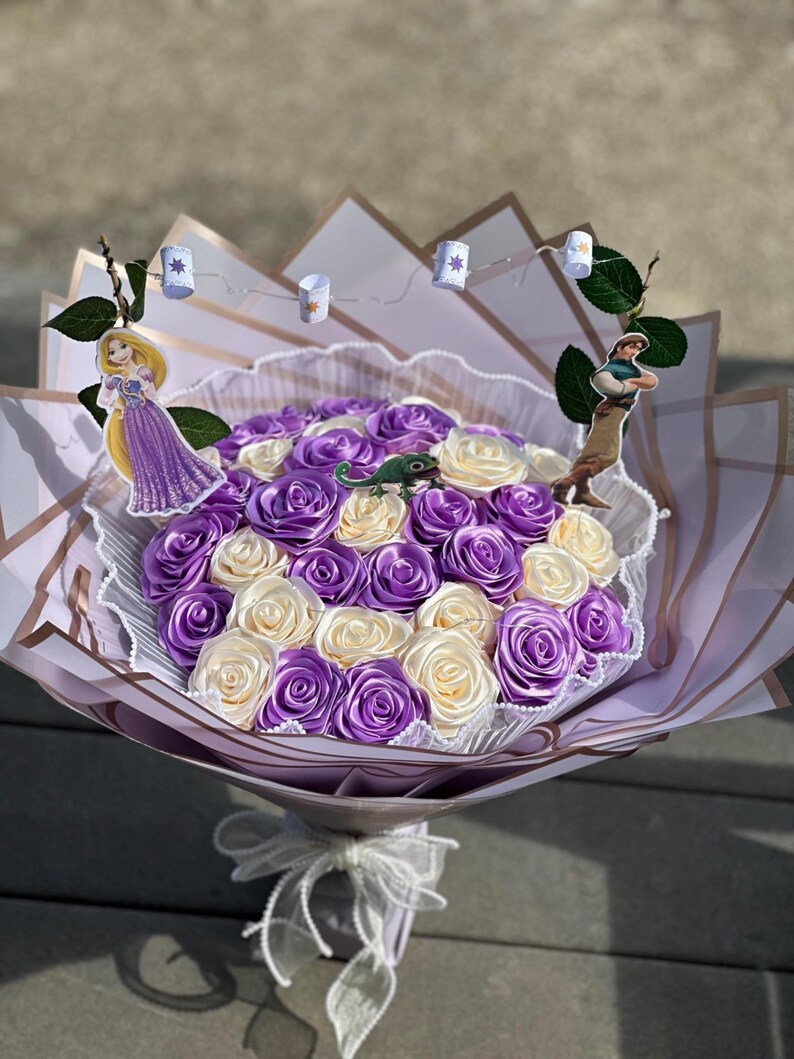 Rapunzel Eternal Rose Bouquet - Etsy